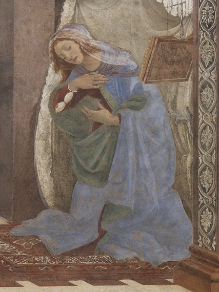 The fresco of the Annunciation by Botticelli | Artworks | Uffizi Galleries