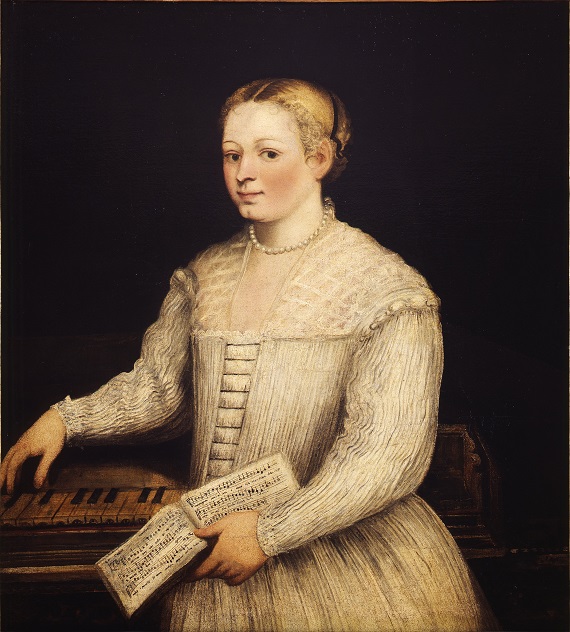 Self portrait with madrigal by Marietta Robusti | Artworks | Uffizi ...