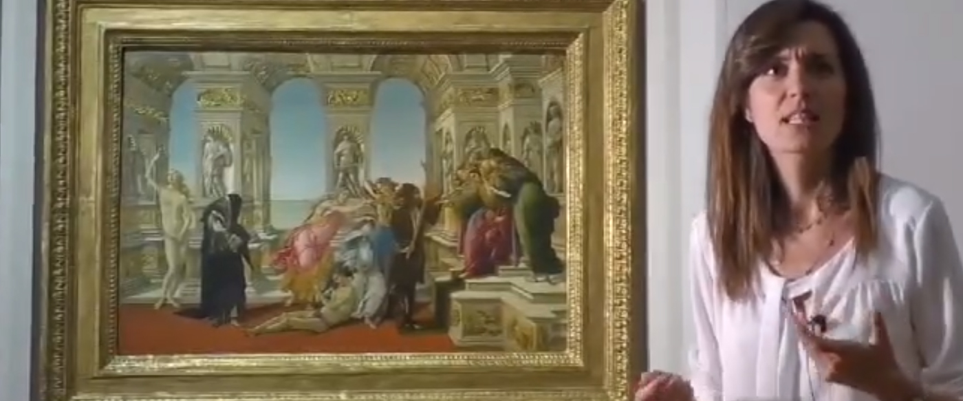 The Calumny by Botticelli illustrated in Latin | Uffizi Galleries