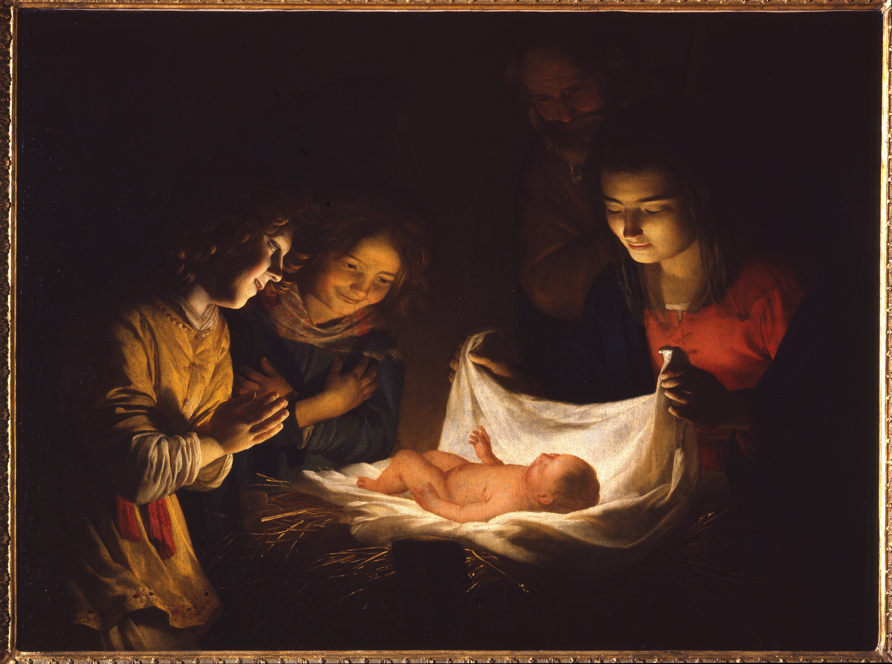 Adoration of the Child, Gerrit Van Honthorst | Artworks | Uffizi Galleries