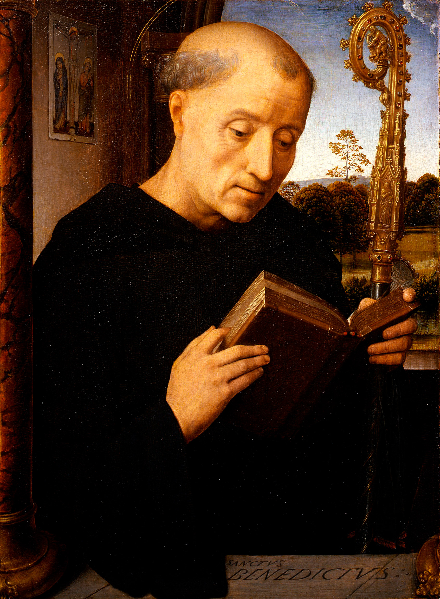 Hans Memling. Portrait of a young man praying from the Thyssen ...