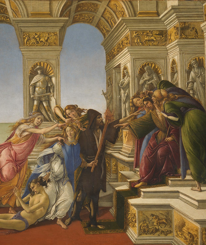 Calumny of Apelles, by Sandro Botticelli | Artworks | Uffizi Galleries
